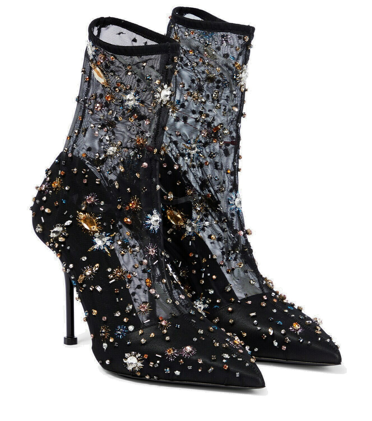 Alexander McQueen - Crystal-embellished platform ankle boots Alexander ...