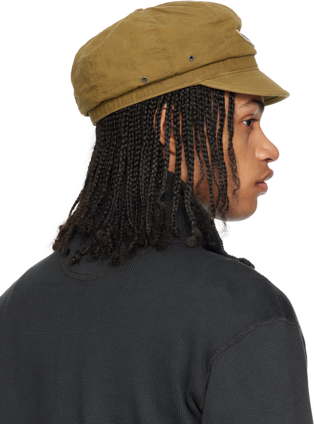 RRL Tan Oilcloth Motorcycle Cap RRL
