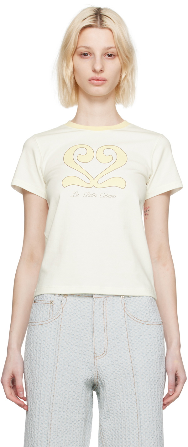 Kijun Off White Bella Cubana T Shirt Kijun