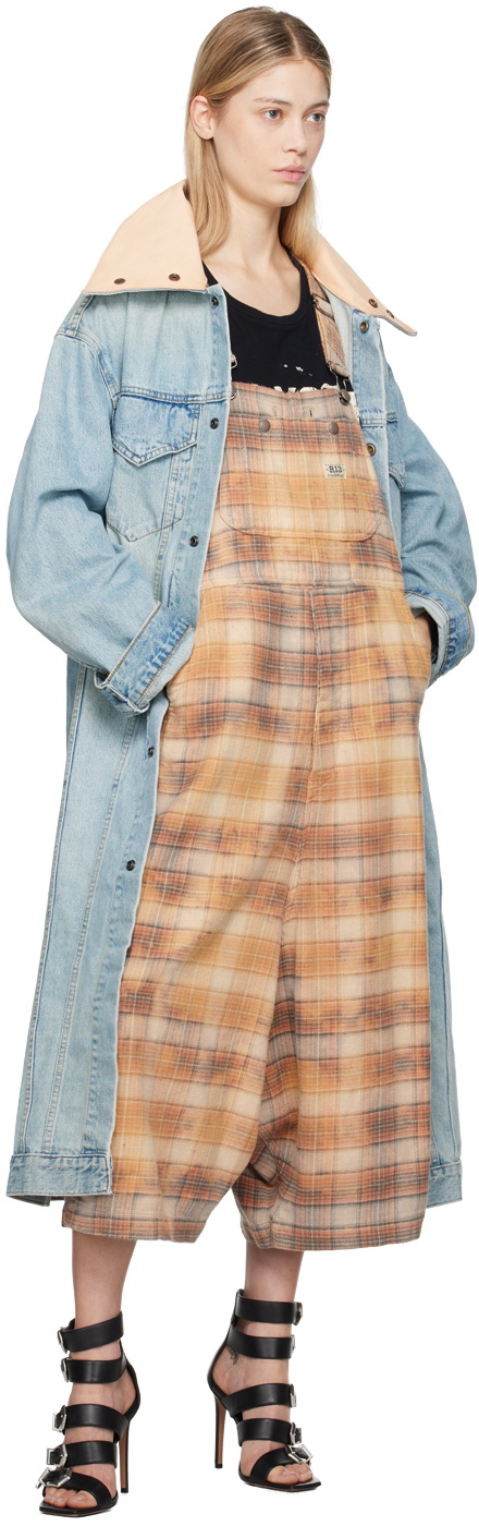 R13 Orange Jumbo Overalls R13
