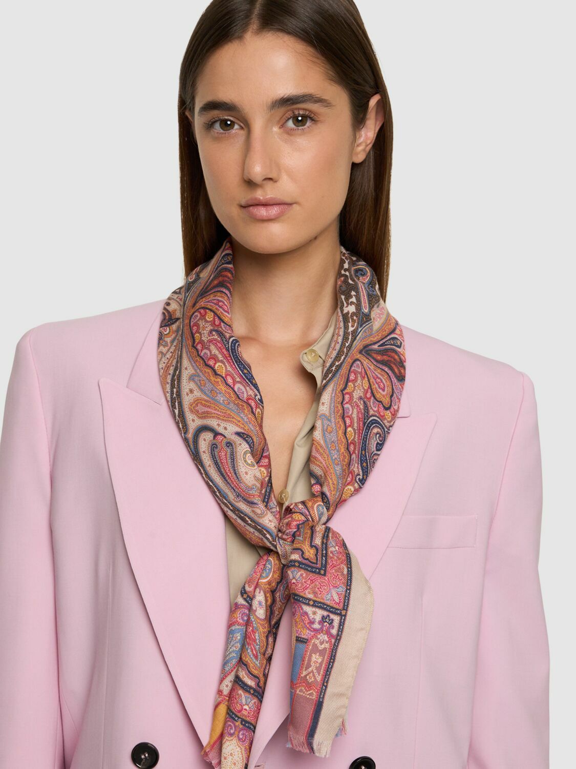 ETRO Printed Cashmere & Silk Scarf Etro