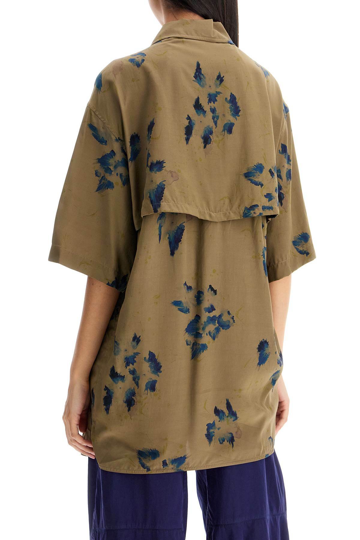 LEMAIRE oversized floral shirt Khaki Lemaire