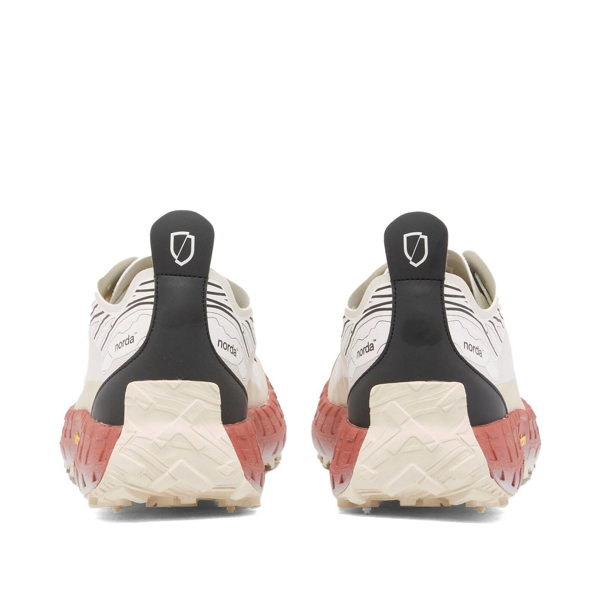 Norda Men's 001 Limited Edition Sneakers in White/Mars Red Norda