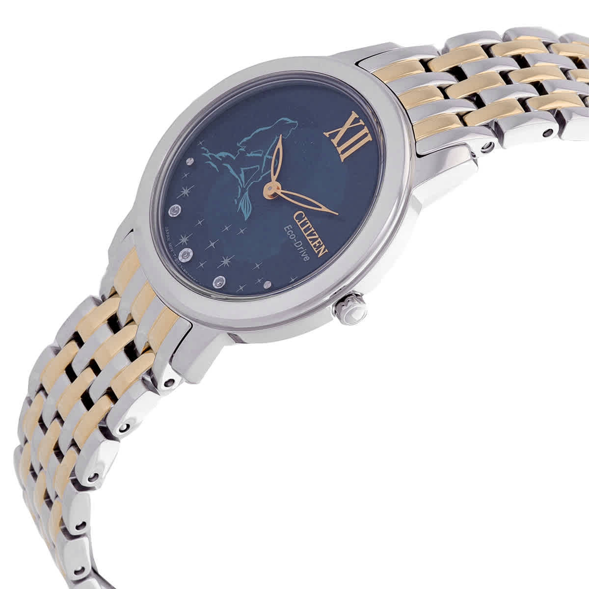 Citizen Ariel Diamond Disney Princess Blue Dial Ladies Watch EX1499-50W ...