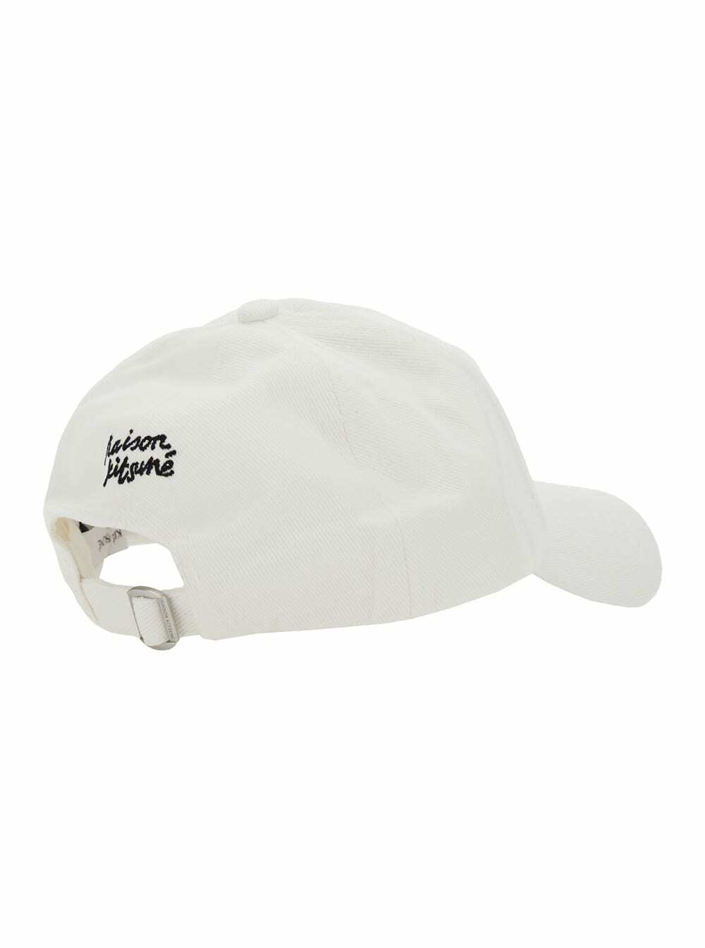 Maison Kitsuné White Baseball Cap With Logo Embroidery On The Front And ...
