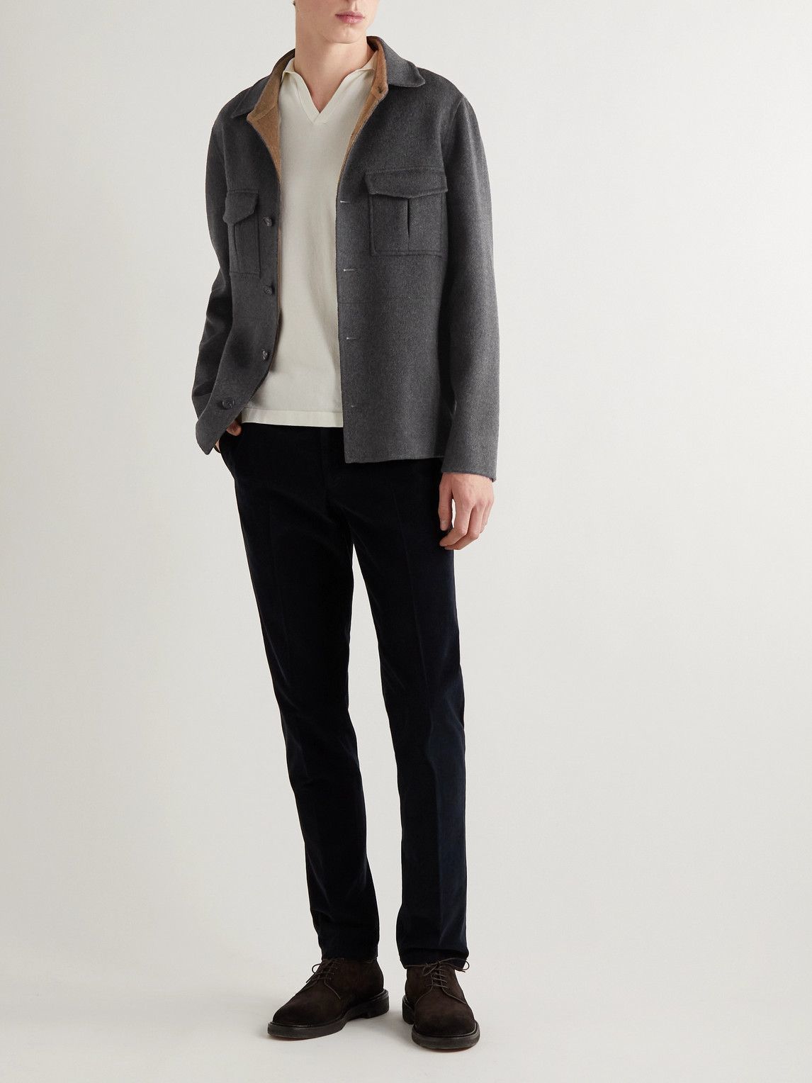 Thom Sweeney - Double-Faced Brushed-Cashmere Shirt Jacket - Unknown ...