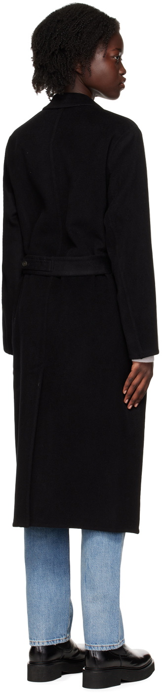 Vince Black Notched Lapel Coat Vince