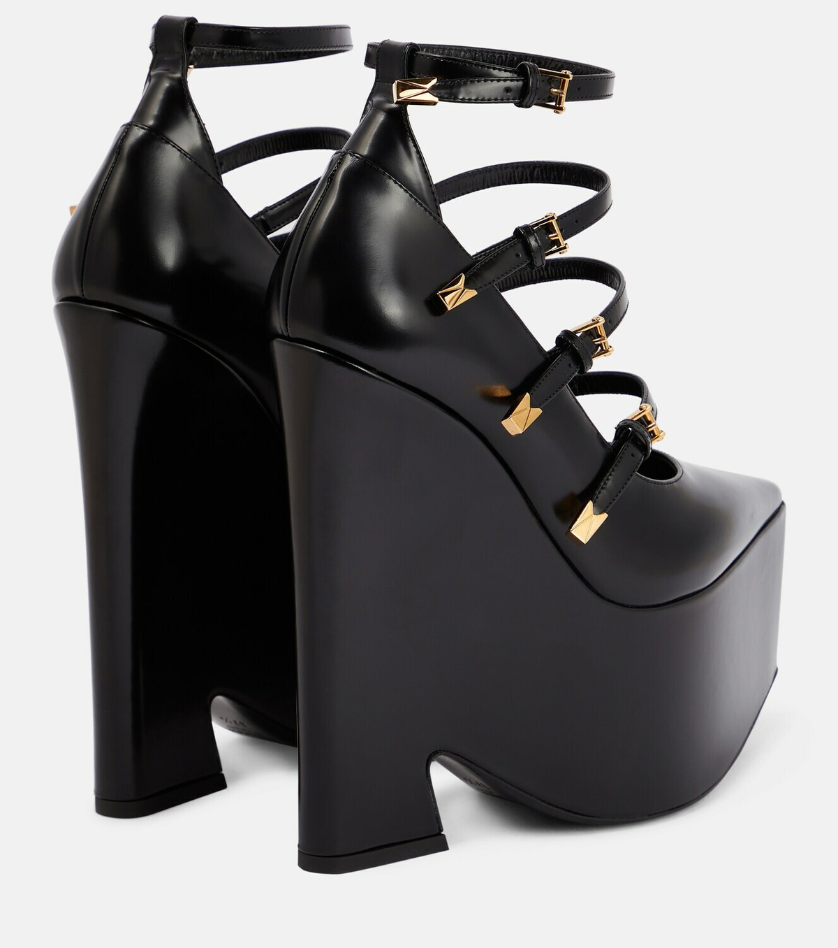 Versace - Tempest leather platform pumps Versace