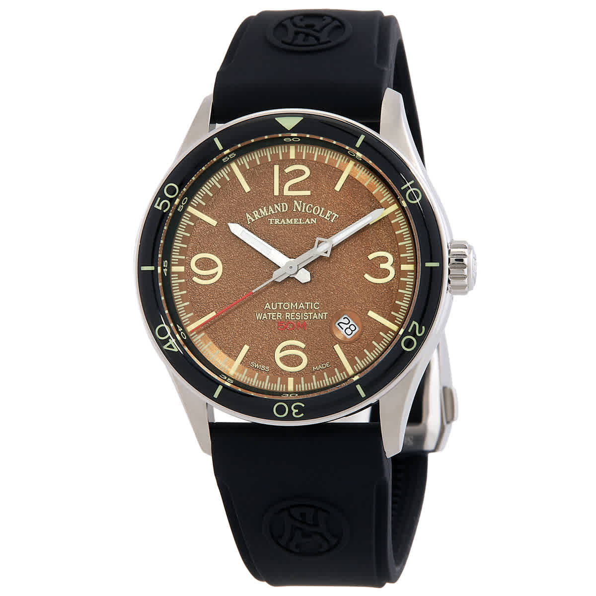 Armand Nicolet M2H Automatic Brown Dial Mens Watch A740HNA-MR-GG2710N ...