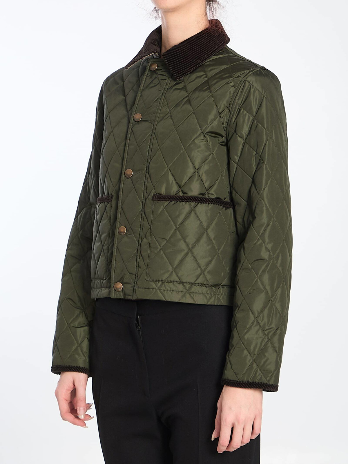 Burberry Cropped Quilted Jacket Burberry