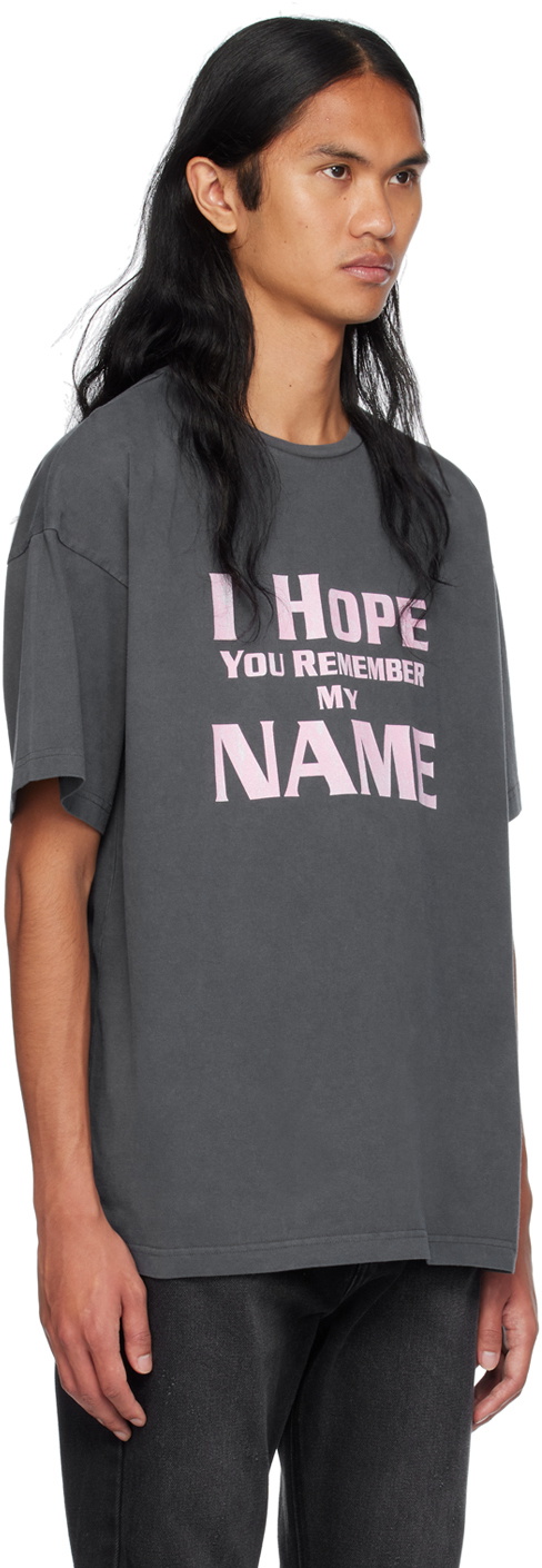 We11done Gray Lettering T-Shirt We11done