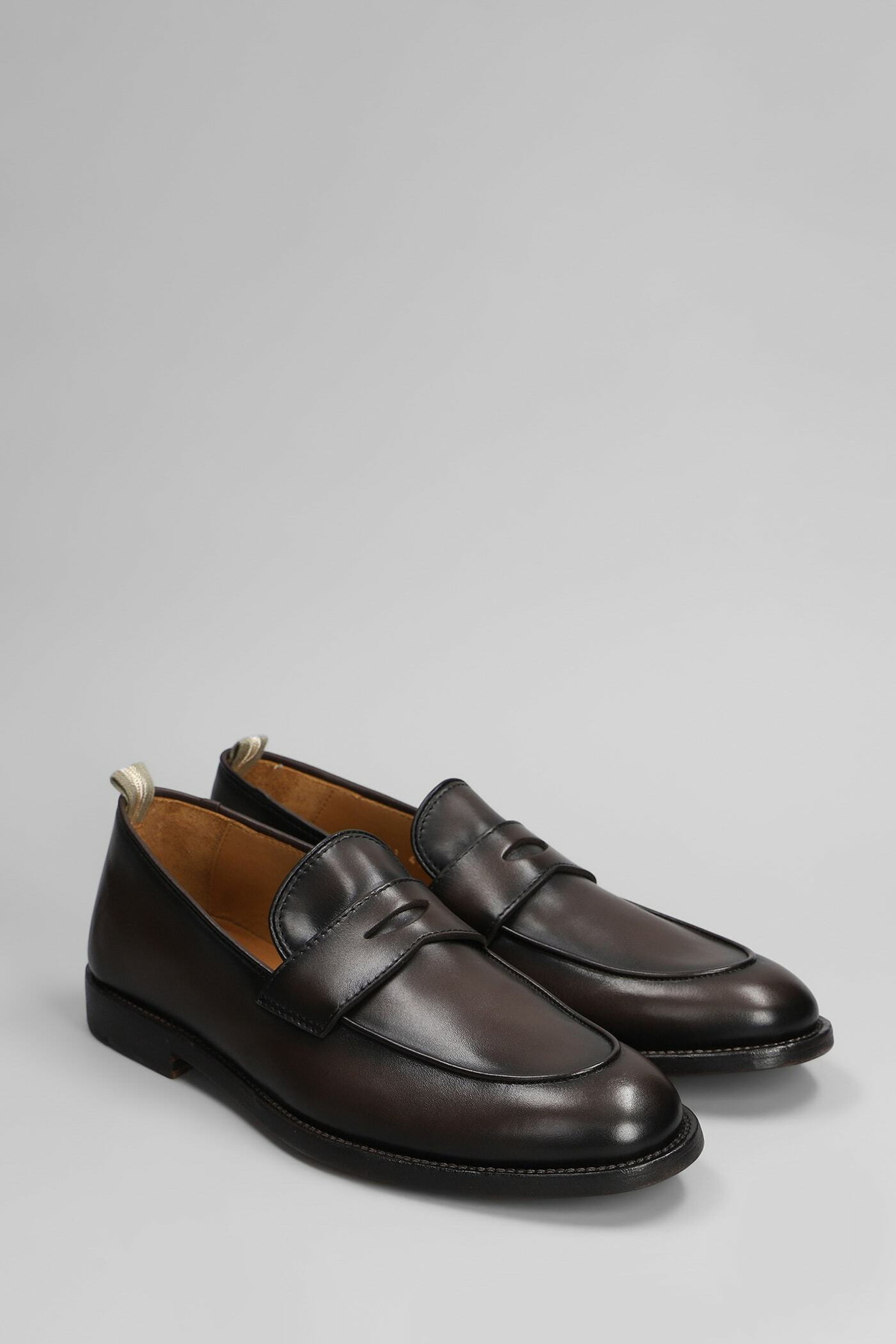 Officine Creative Opera 001 Loafers In Brown Leather Officine Creative