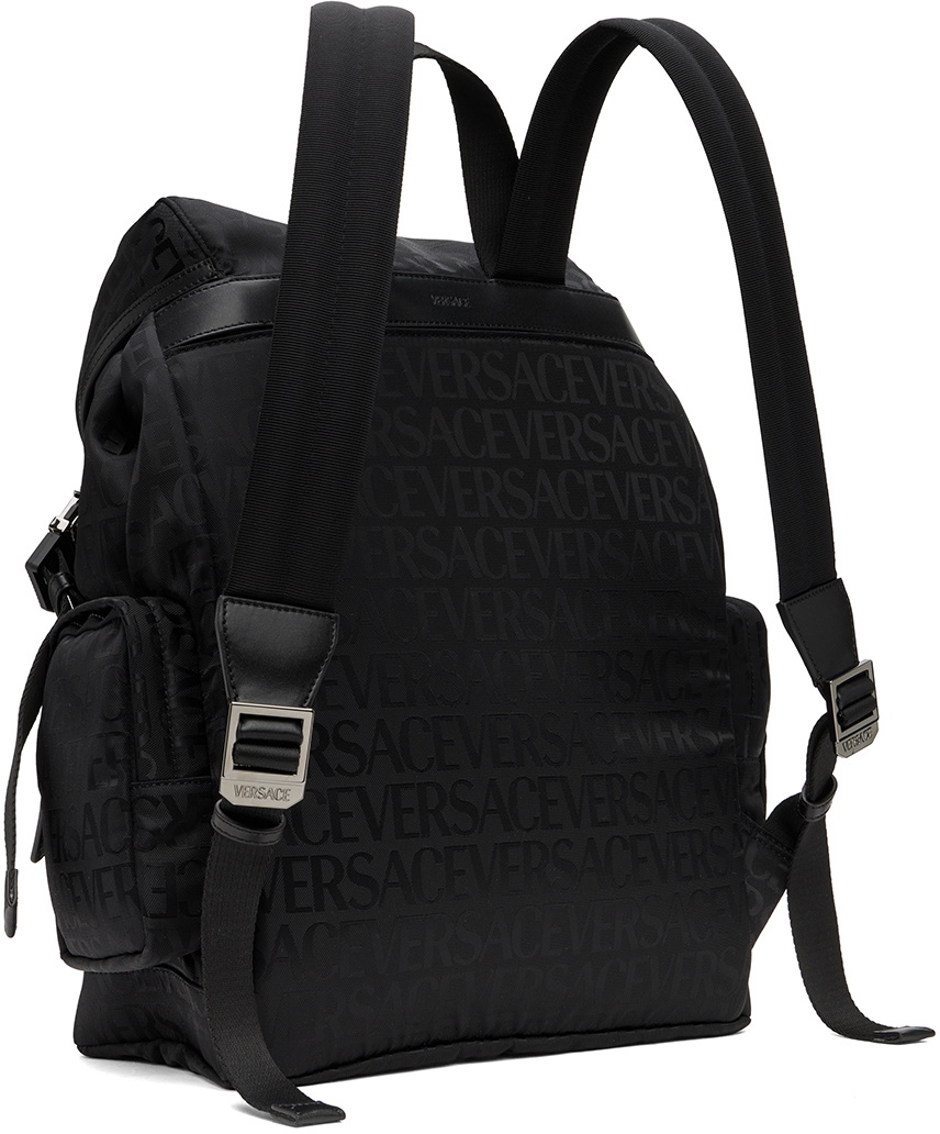 Versace Black 'Versace' Allover Neo Backpack Versace