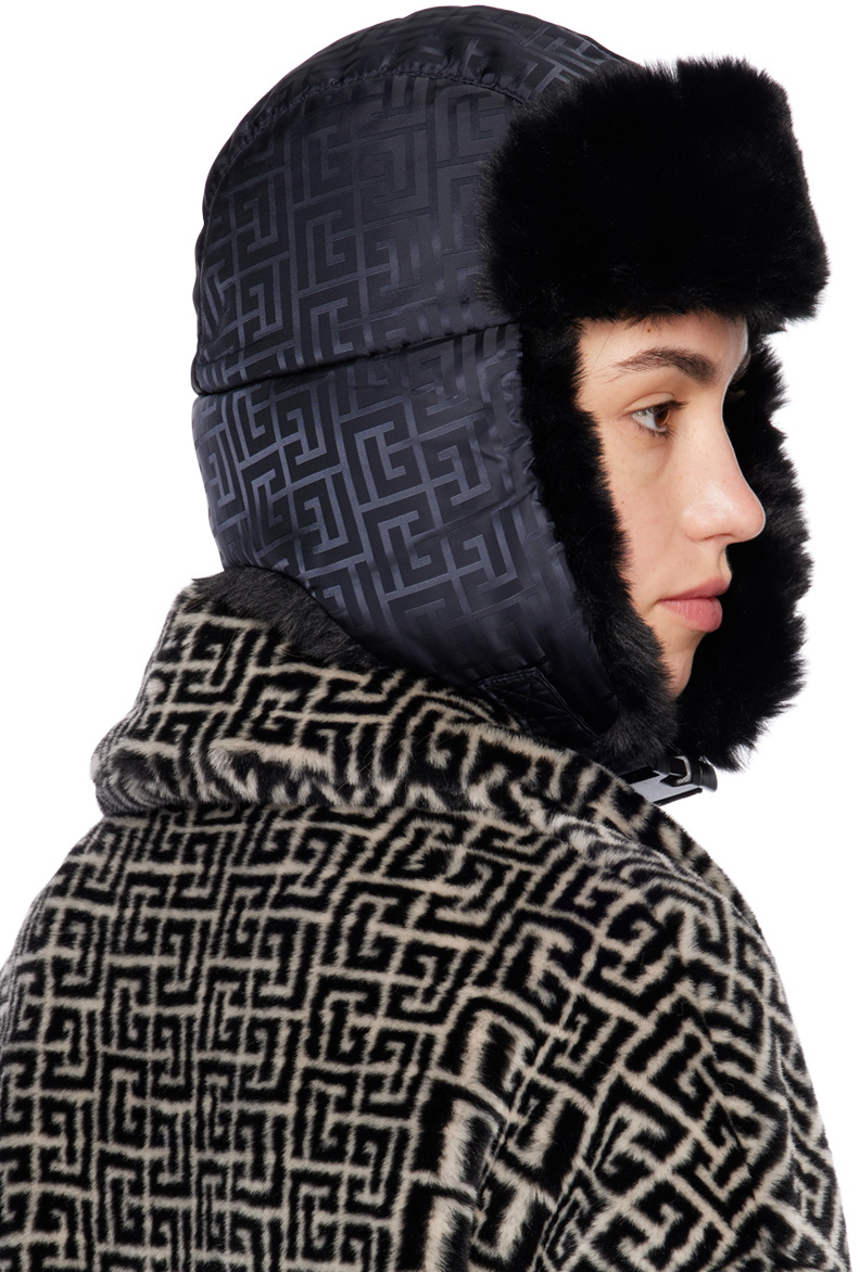 Balmain Black Monogram Hat Balmain