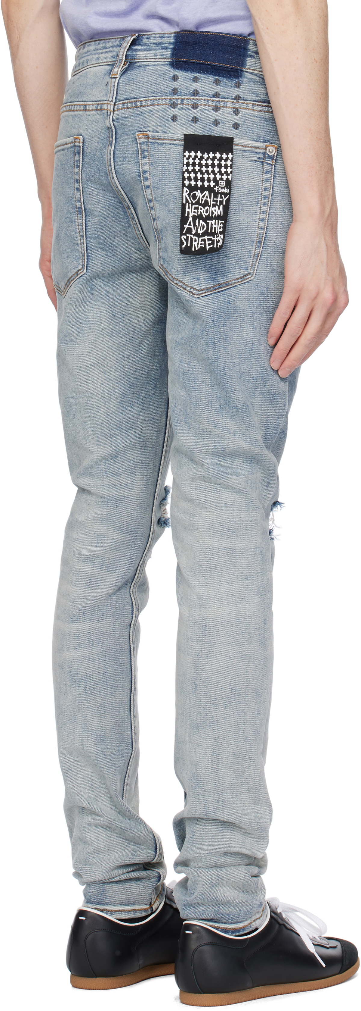 Ksubi Blue Van Winkle Skyhigh Trashed Jeans Ksubi