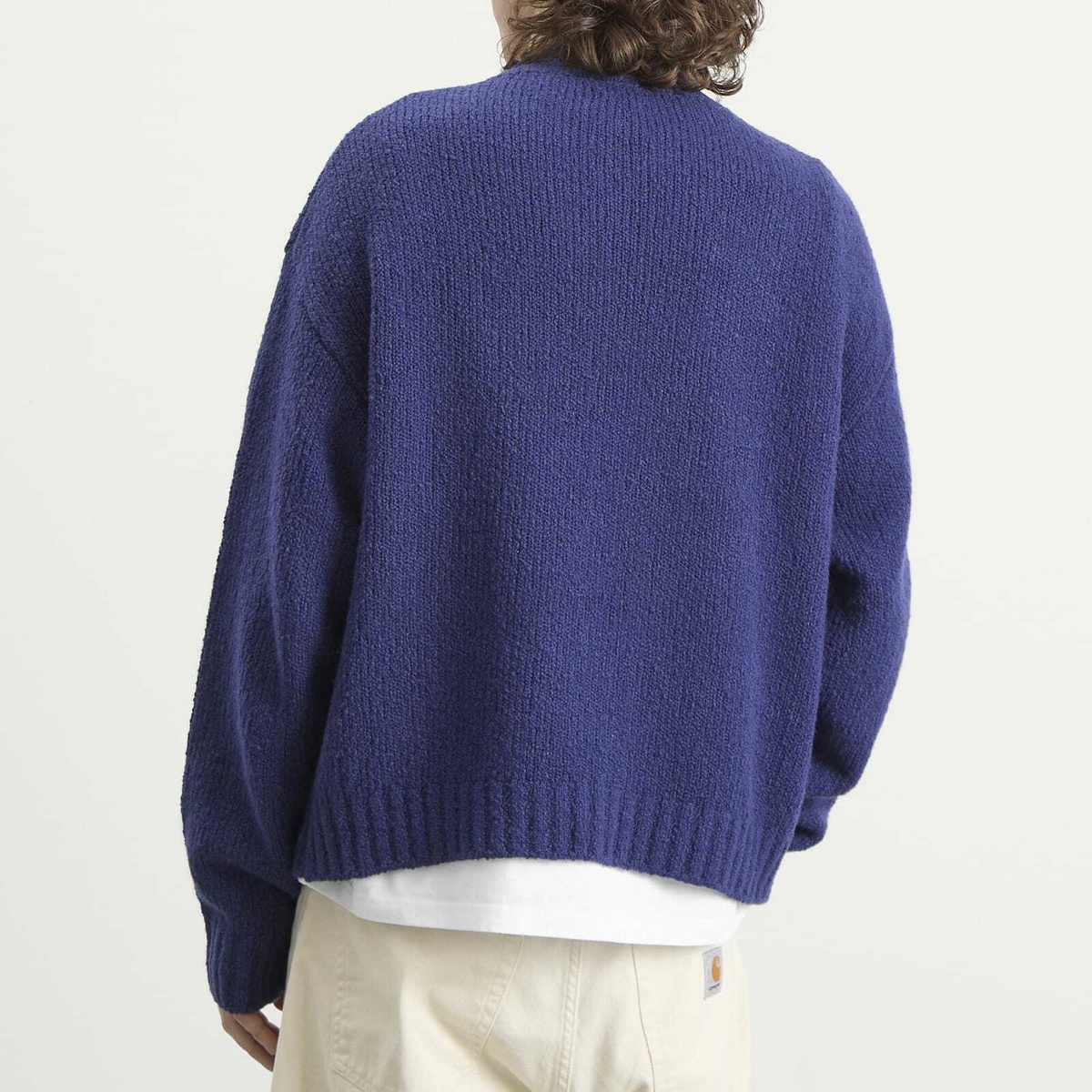 Bound Men's Cropped Wool Jumper in Navy BOUND by Bond-Eye
