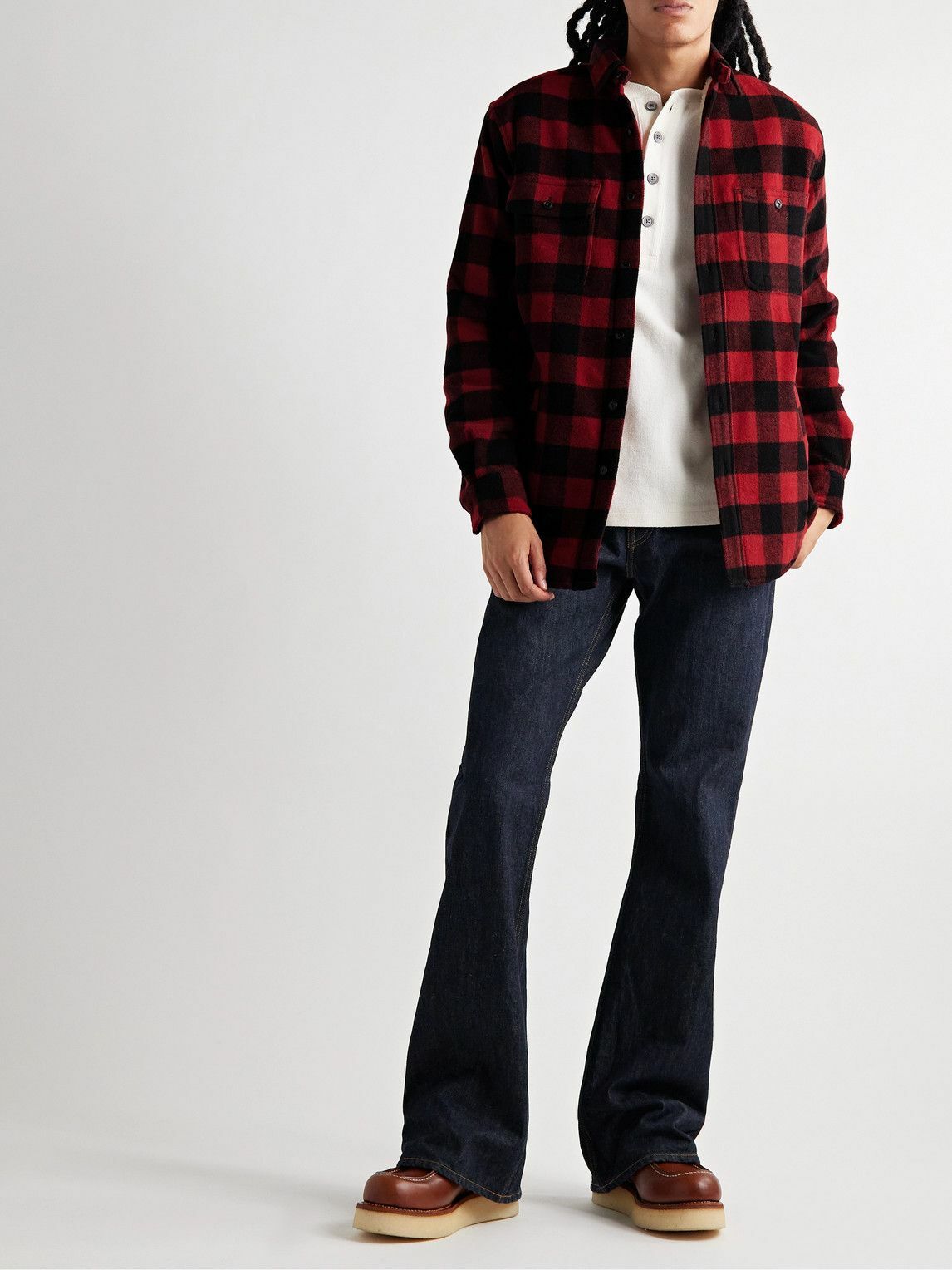 Polo Ralph Lauren - Checked Wool-Blend Flannel Overshirt - Red Polo ...