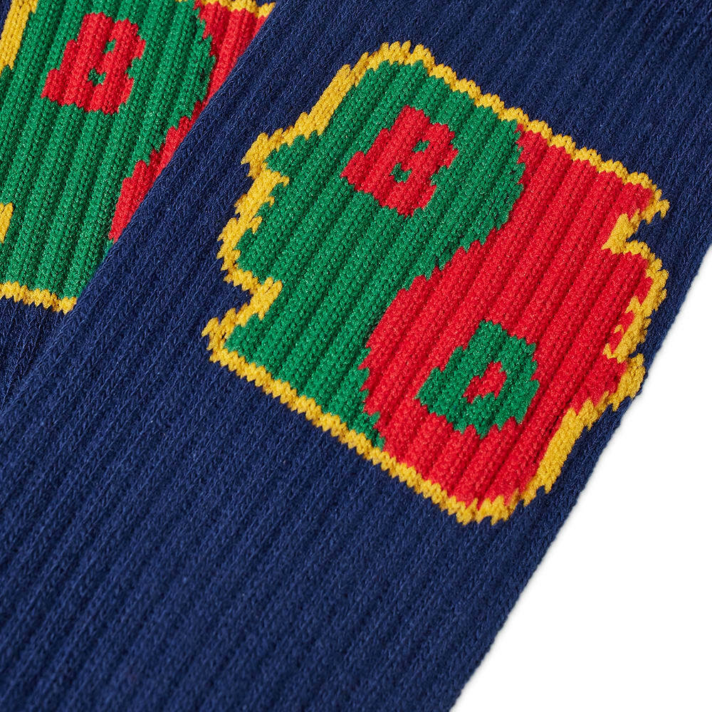 Brain Dead Men's Yin Yang Sock in Navy Brain Dead