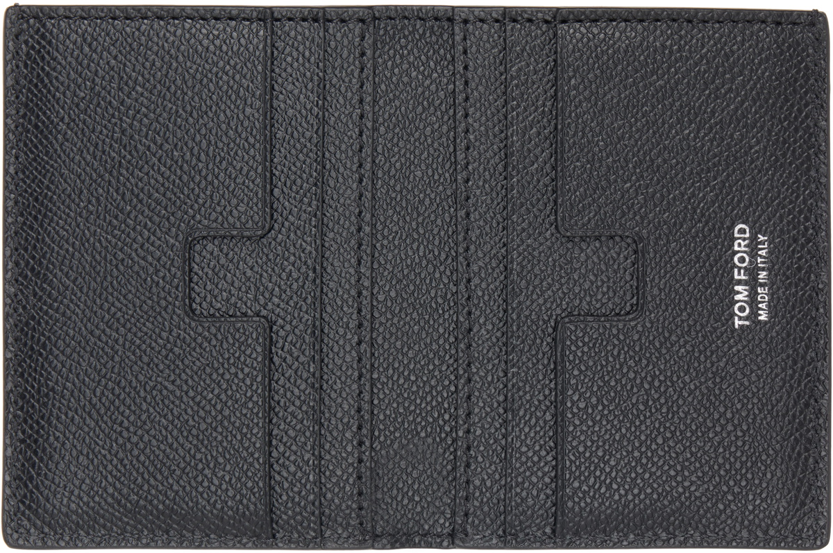 TOM FORD Black T Line Class Bifold Card Holder TOM FORD