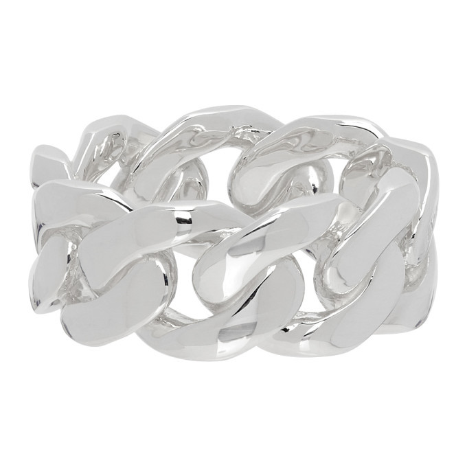 Ambush Silver Curb Chain Ring Ambush