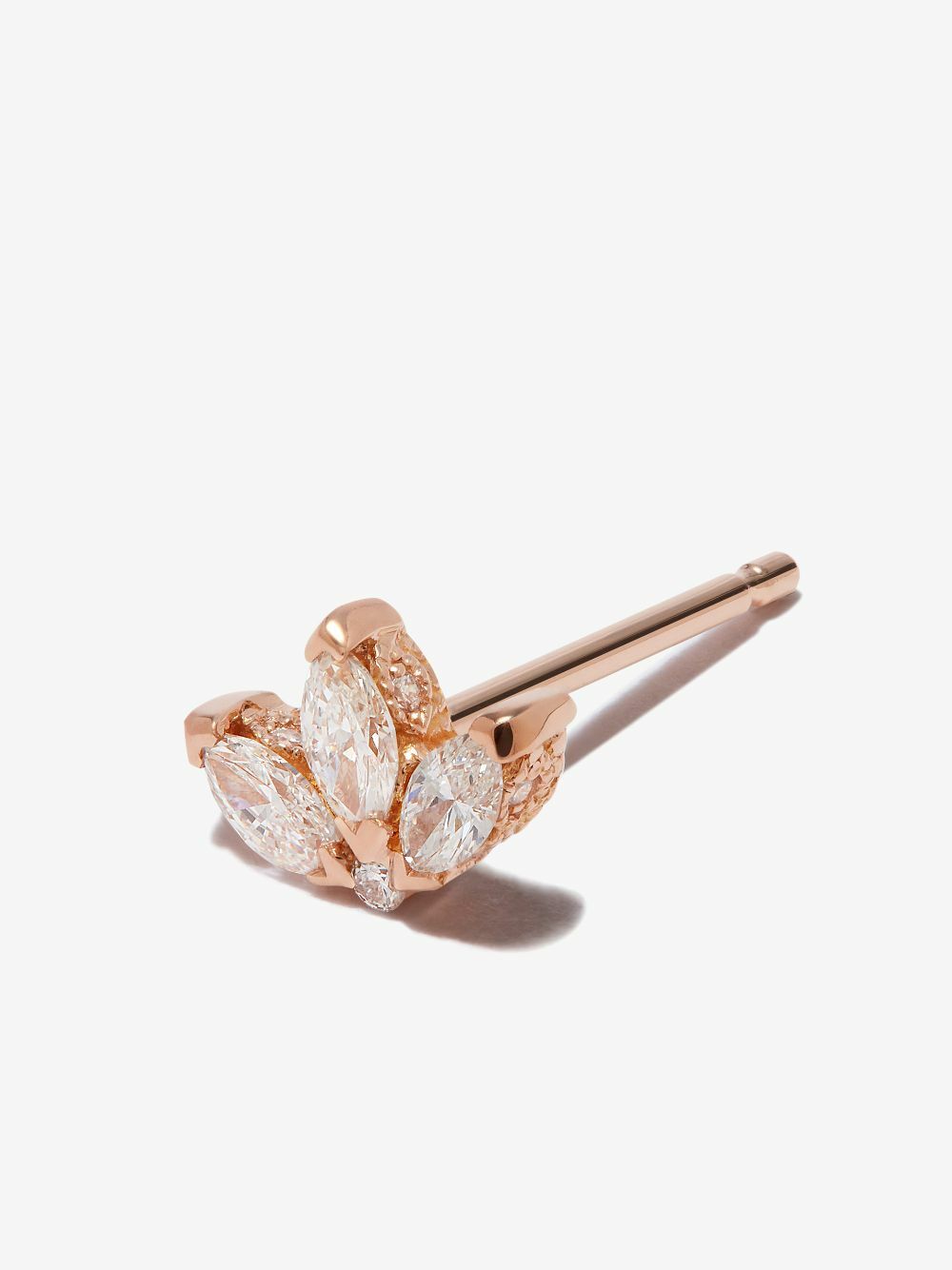 MARIA TASH 18K Rose Gold Lotus Diamond Earring Maria Tash