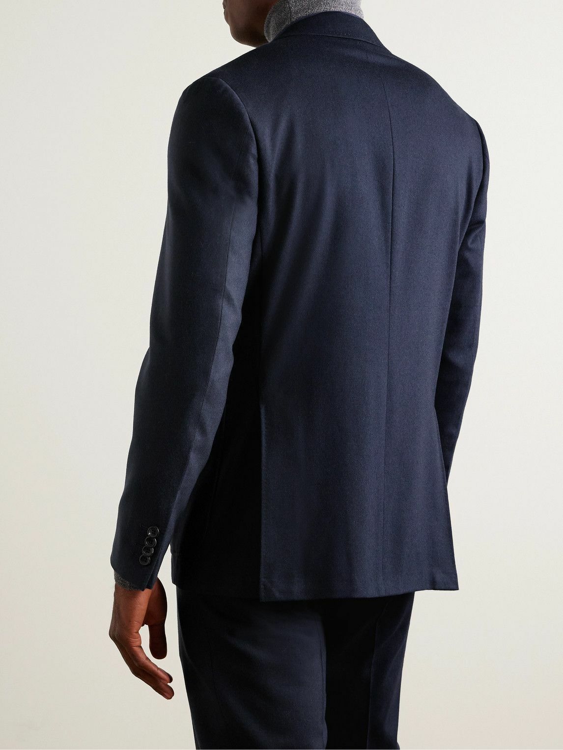 Canali - Kei Slim-Fit Double-Breasted Wool-Blend Felt Suit Jacket ...