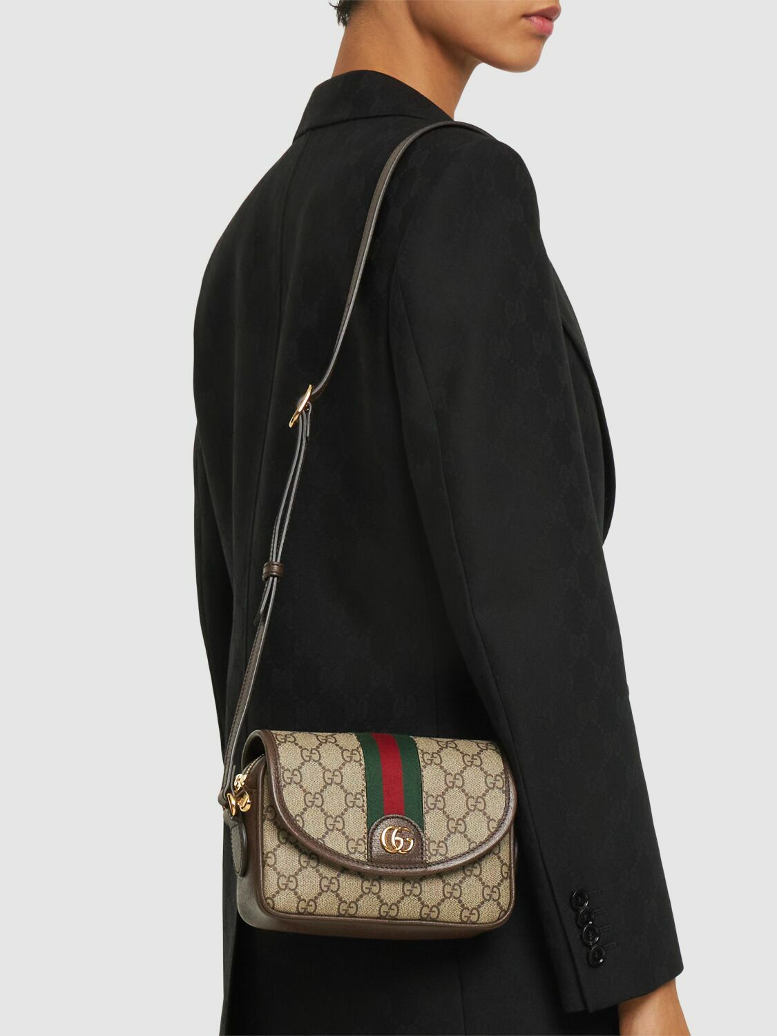 GUCCI - Mini Ophidia Gg Canvas Shoulder Bag Gucci