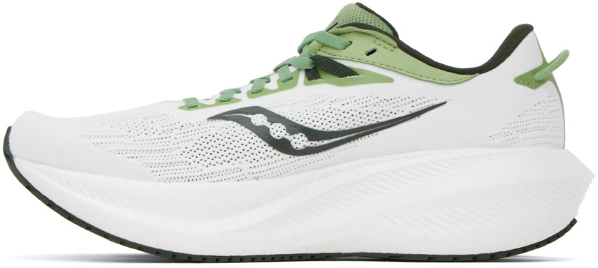 Saucony White & Green Triumph 21 Sneakers Saucony