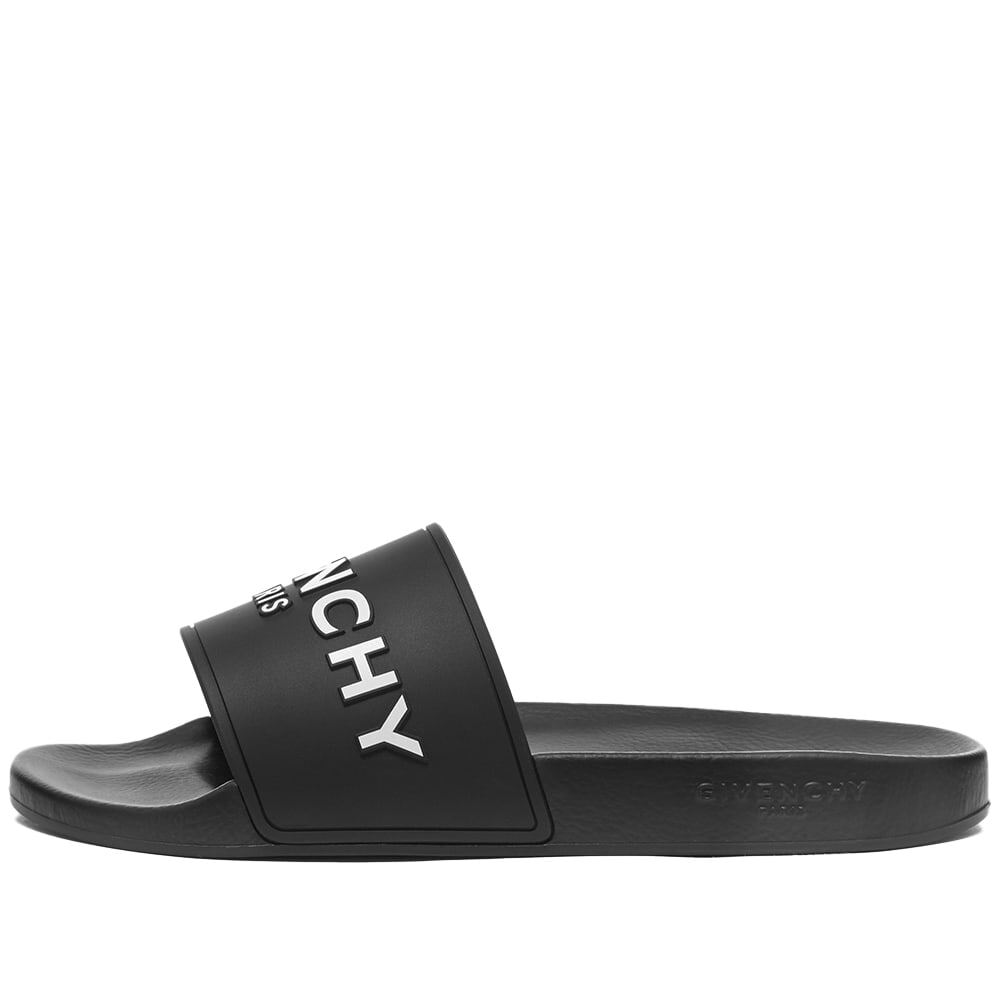 Givenchy Men's Logo Slide in Black/White Givenchy
