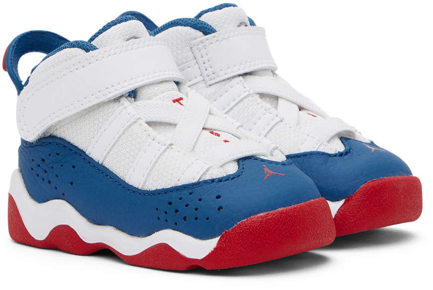 Nike Jordan Baby White & Blue Jordan 6 Rings Sneakers Nike Jordan Brand