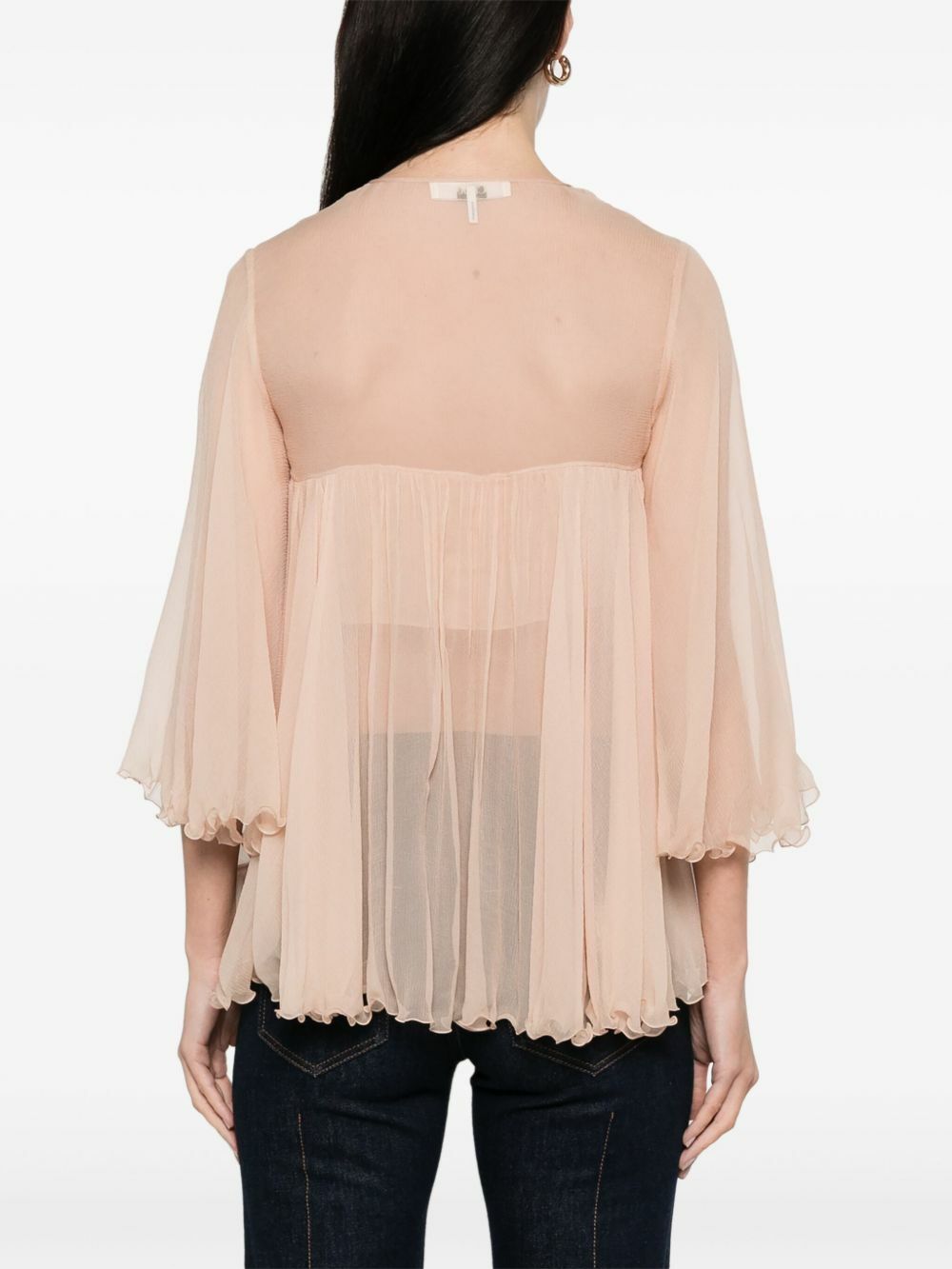 Chloé Pink Pleated Top Chloe