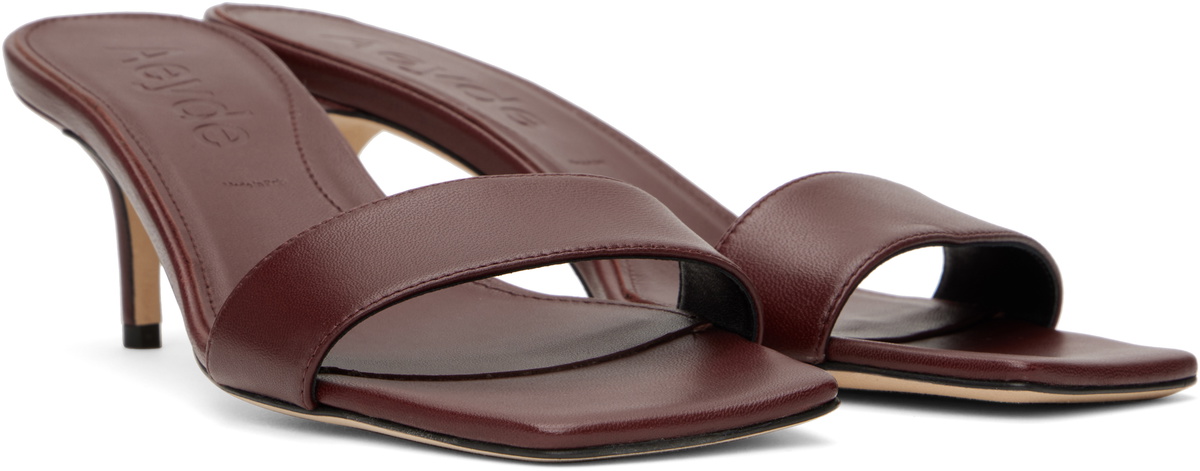 Aeyde Burgundy Ilvy Leather Mules Aeyde