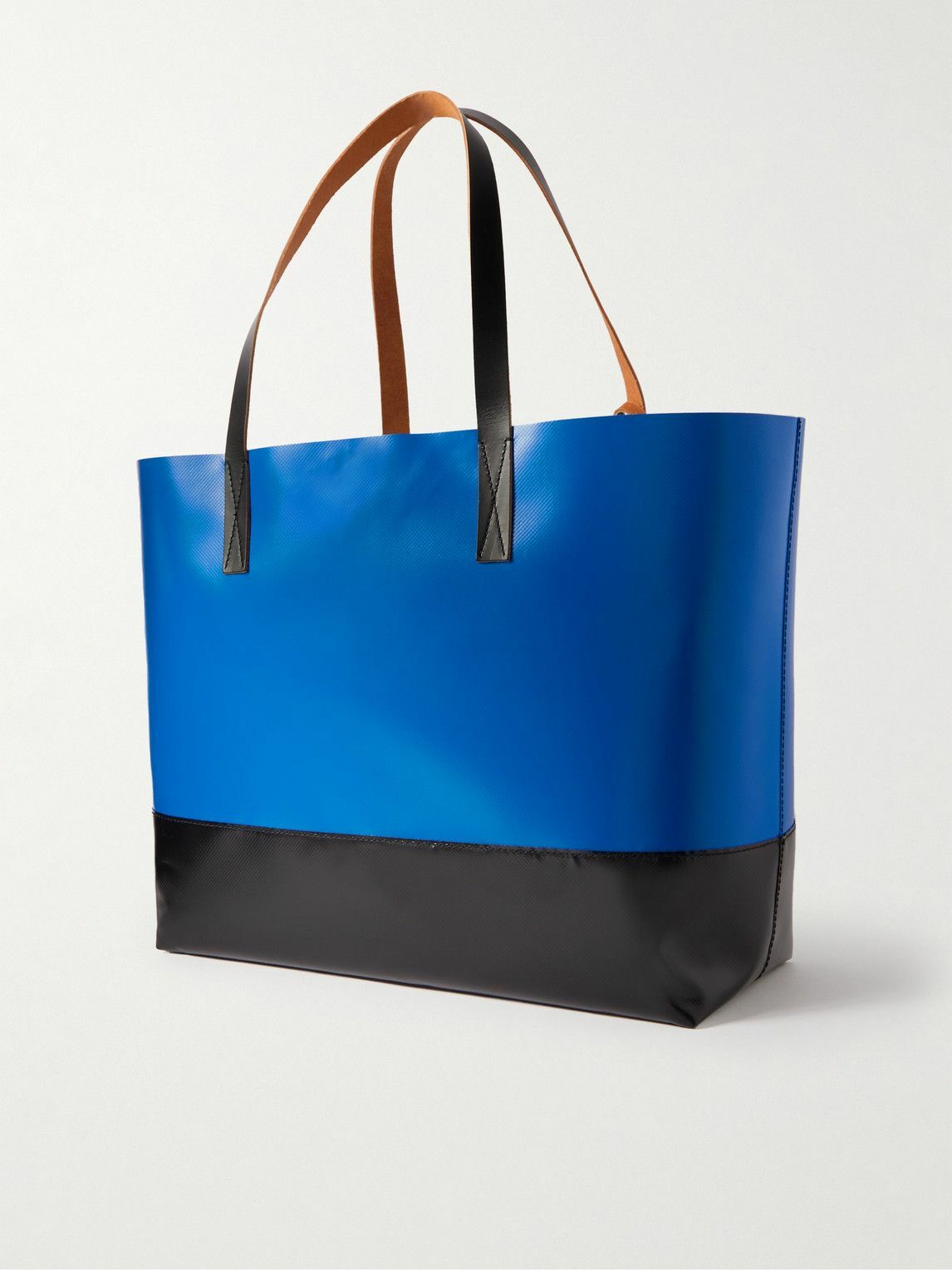 Marni - East/West Colour-Block Leather-Trimmed Shell Tote Bag Marni