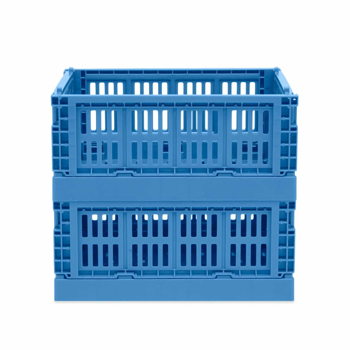 HAY Mini Recycled Colour Crate - Set of 2 in Electric Blue HAY