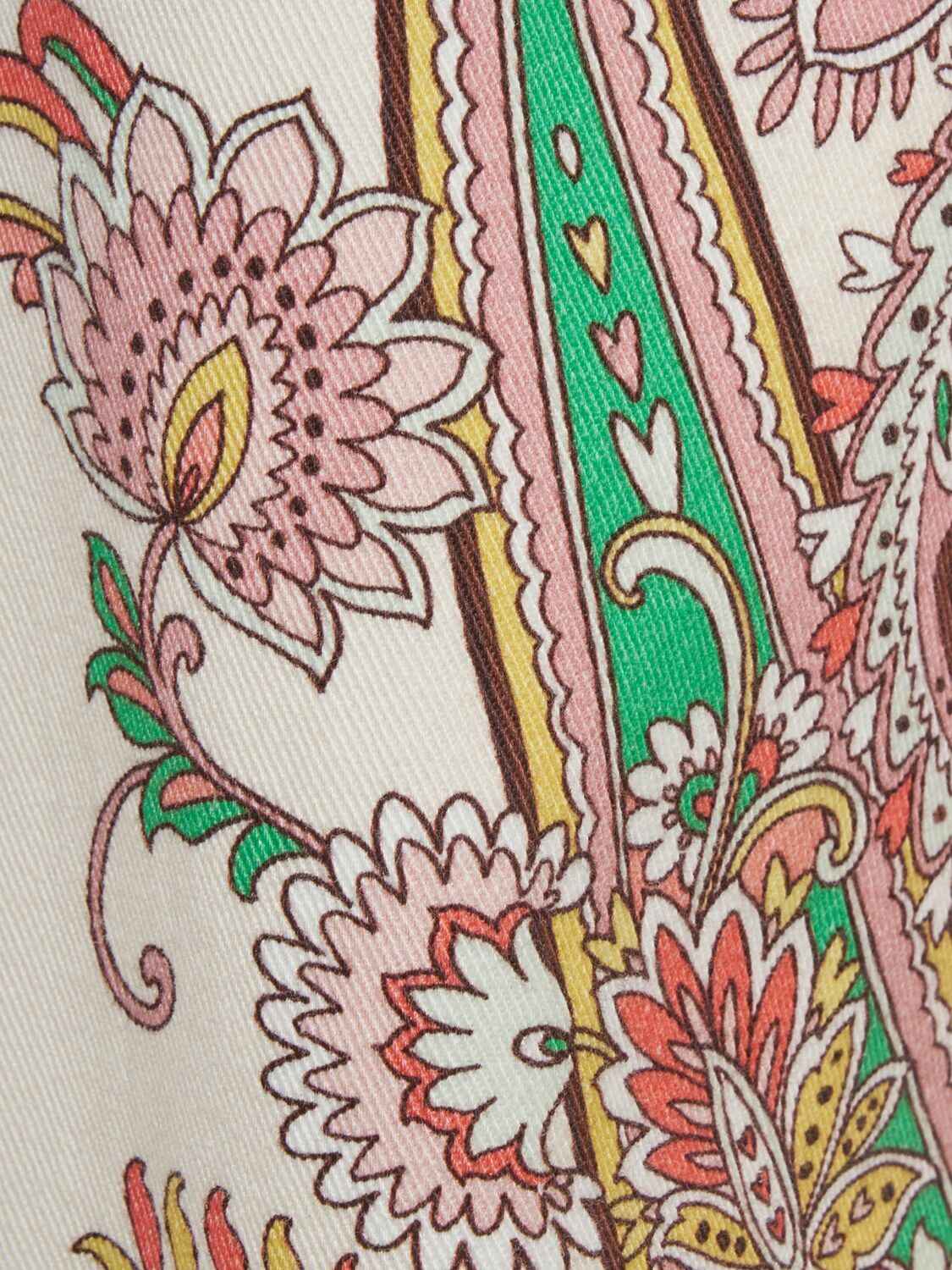 ETRO Printed Denim Flared Jeans Etro