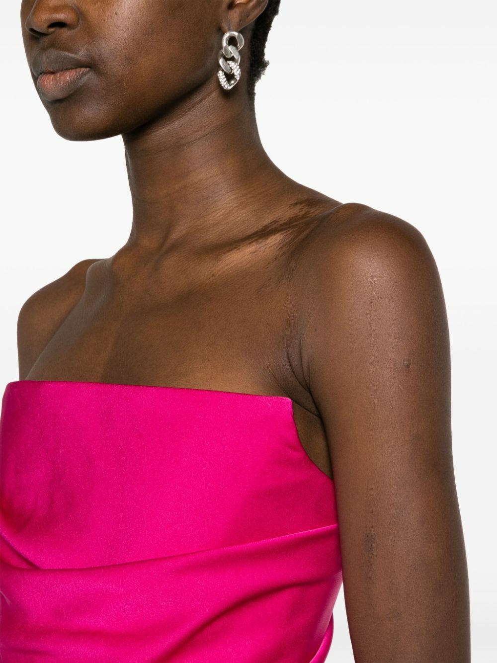 Alex Perry Pink Strapless Draped Mini Dress Alex Perry