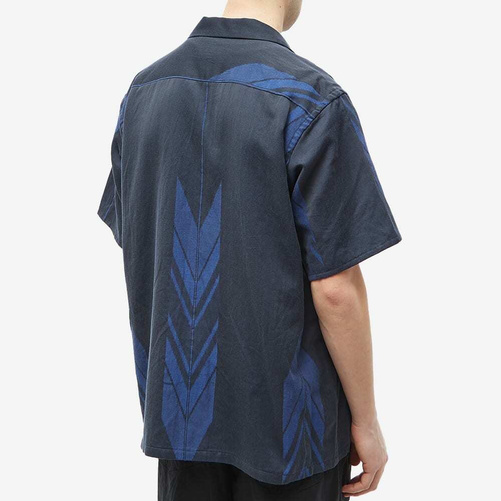 Needles Men's Kimono Jacquard Vacation Shirt in Blue Arrow Needles
