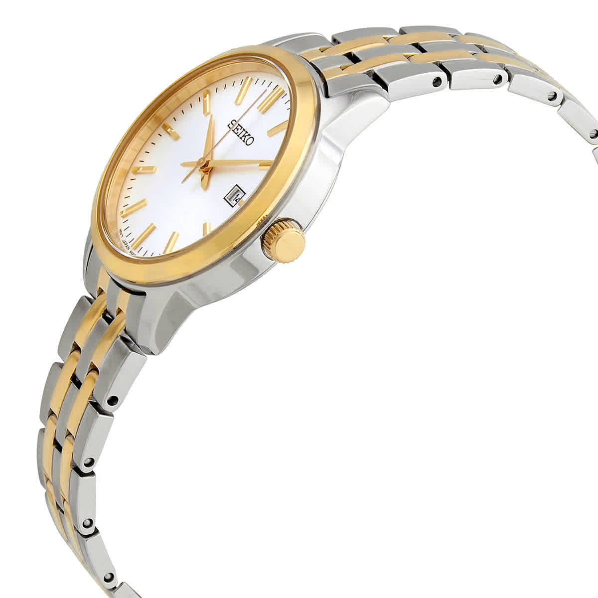 Seiko Classic Quartz White Dial Two-tone Ladies Watch SUR410 Seiko