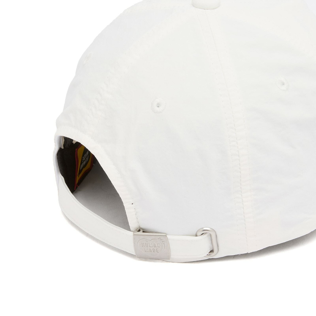 Human Made Men's 6 Panel Nylon Cap in White Human Made