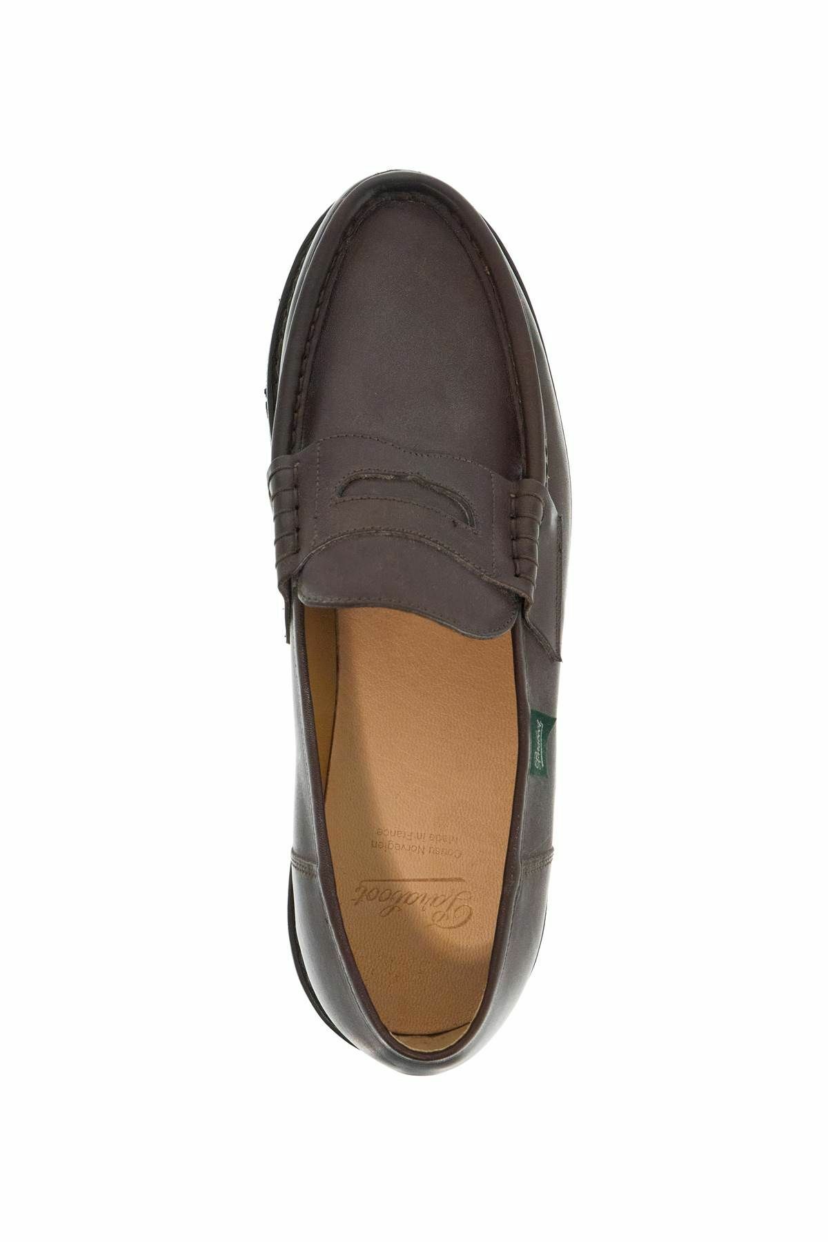 PARABOOT leather reims penny loafers Brown Paraboot