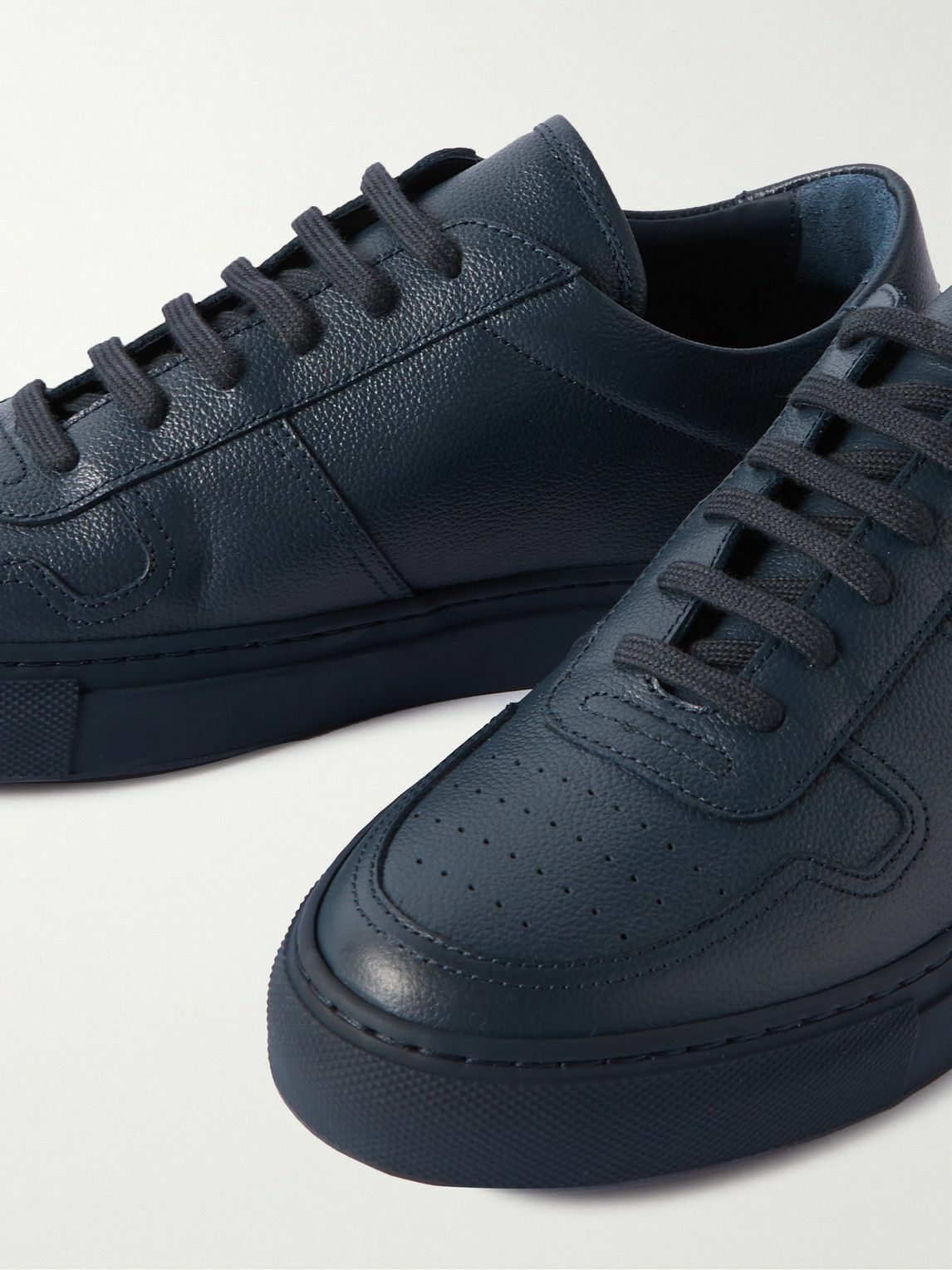 Common Projects - BBall Full-Grain Leather Sneakers - Blue Common Projects