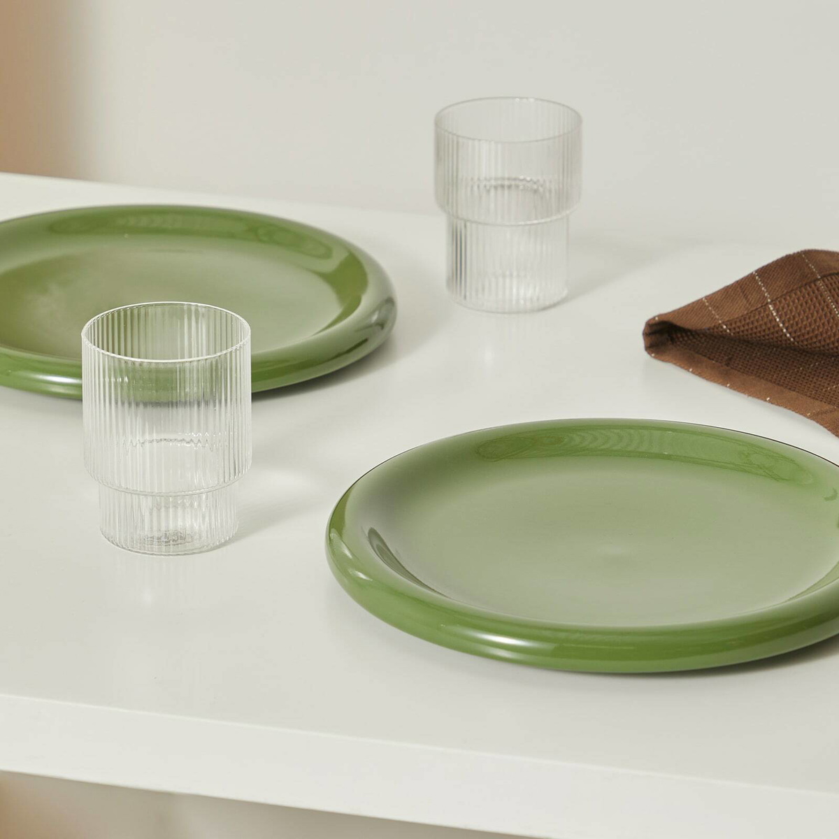 HAY Barro Dinner Plate - Set of 2 in Green HAY