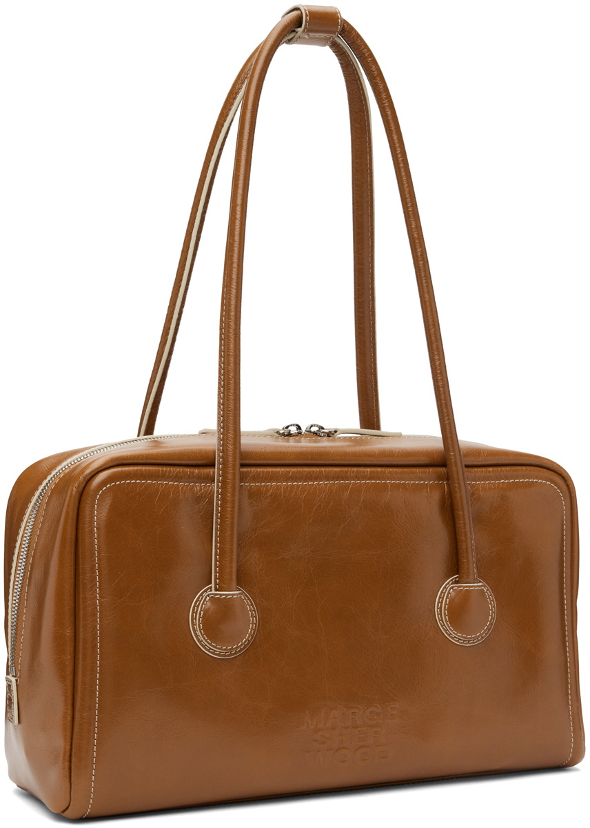 Marge Sherwood Brown Soft Boston Crinkle Bag Marge Sherwood