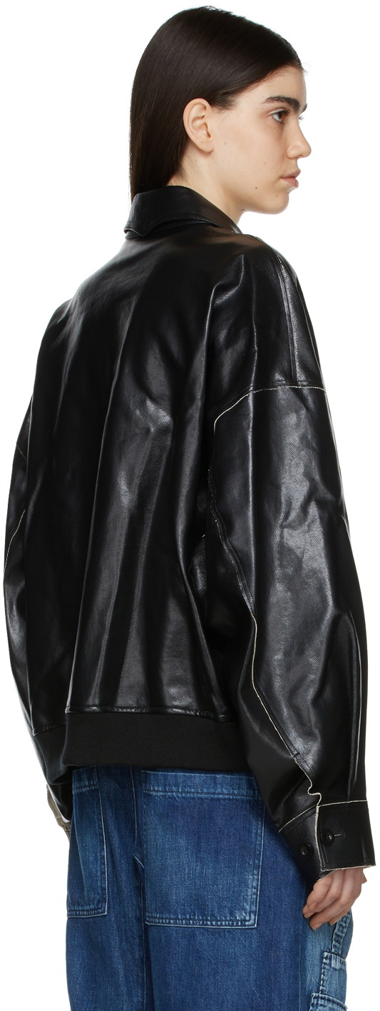 Y's Black Coated Jacket Ys