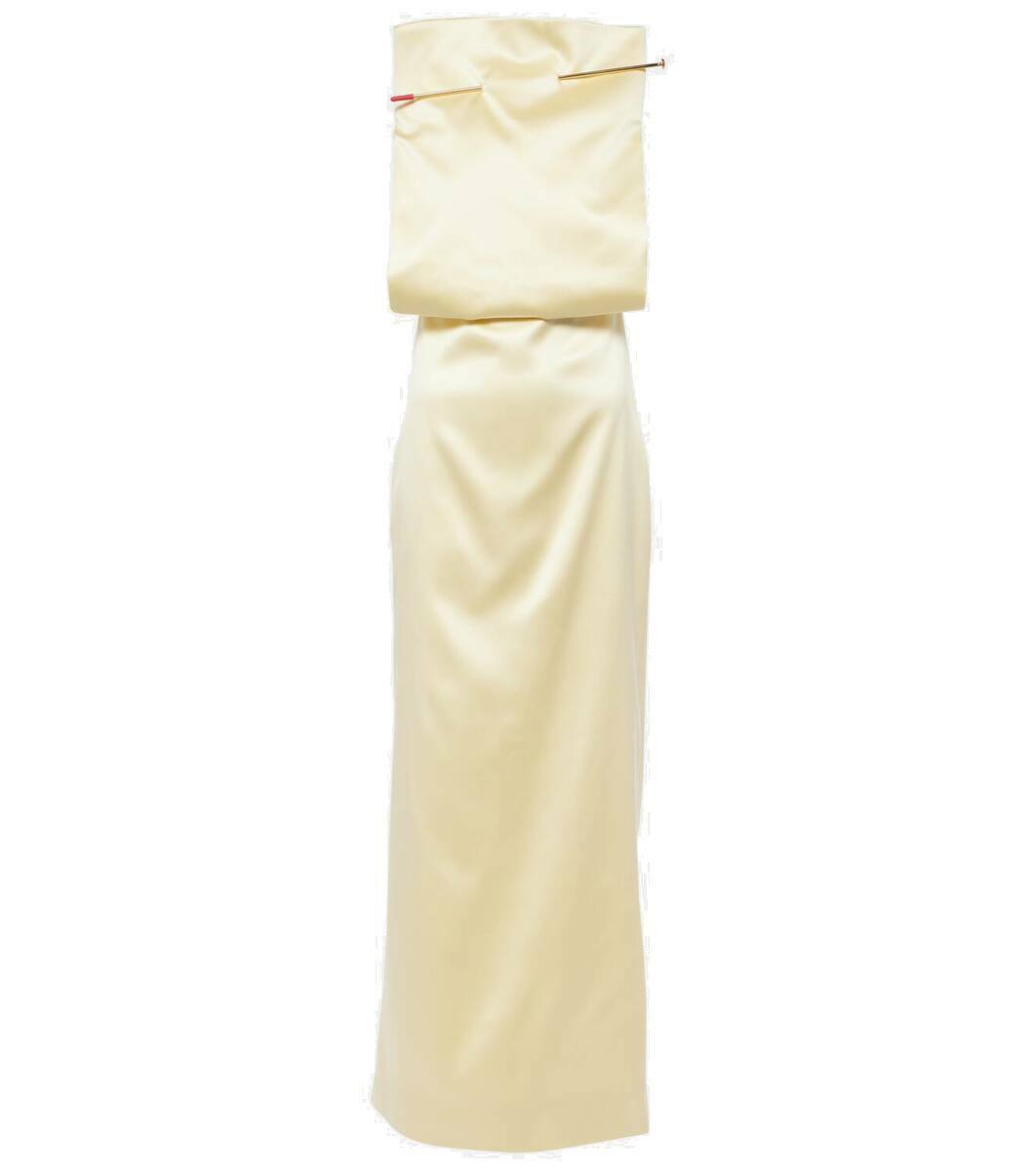 Loewe Pin paneled satin gown Loewe
