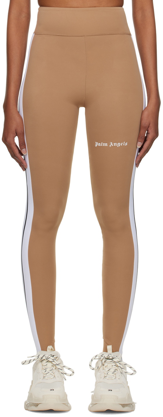 Palm Angels Tan Track Leggings Palm Angels