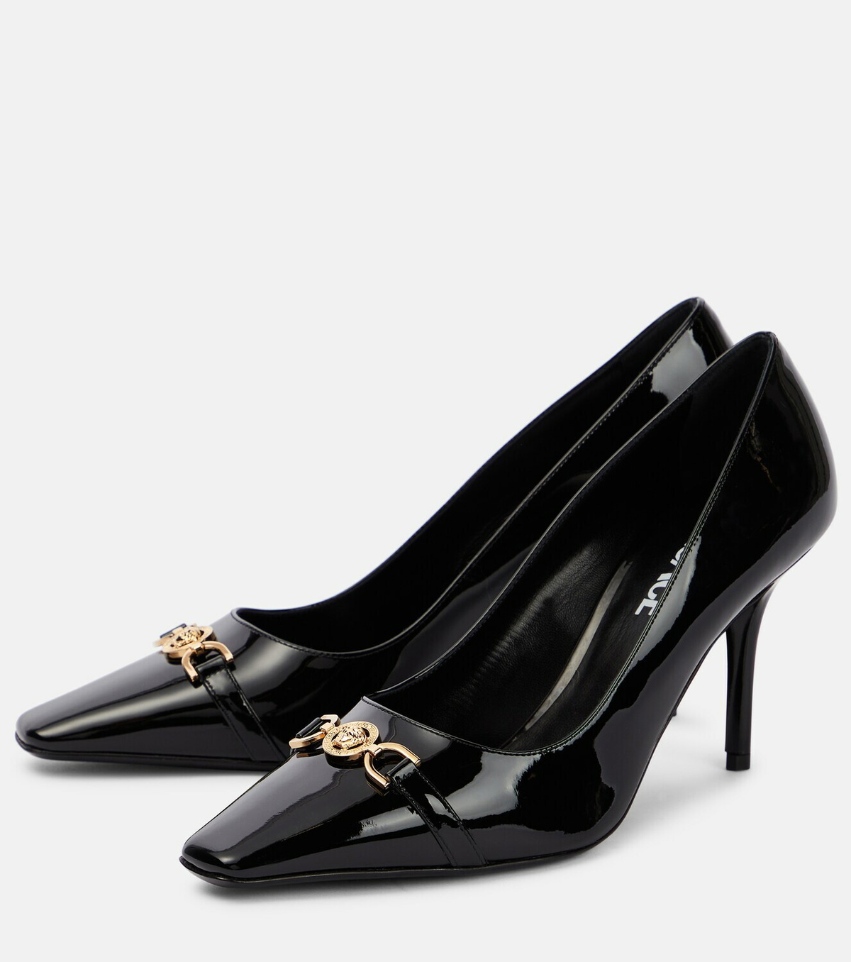 Versace Medusa patent leather pumps Versace
