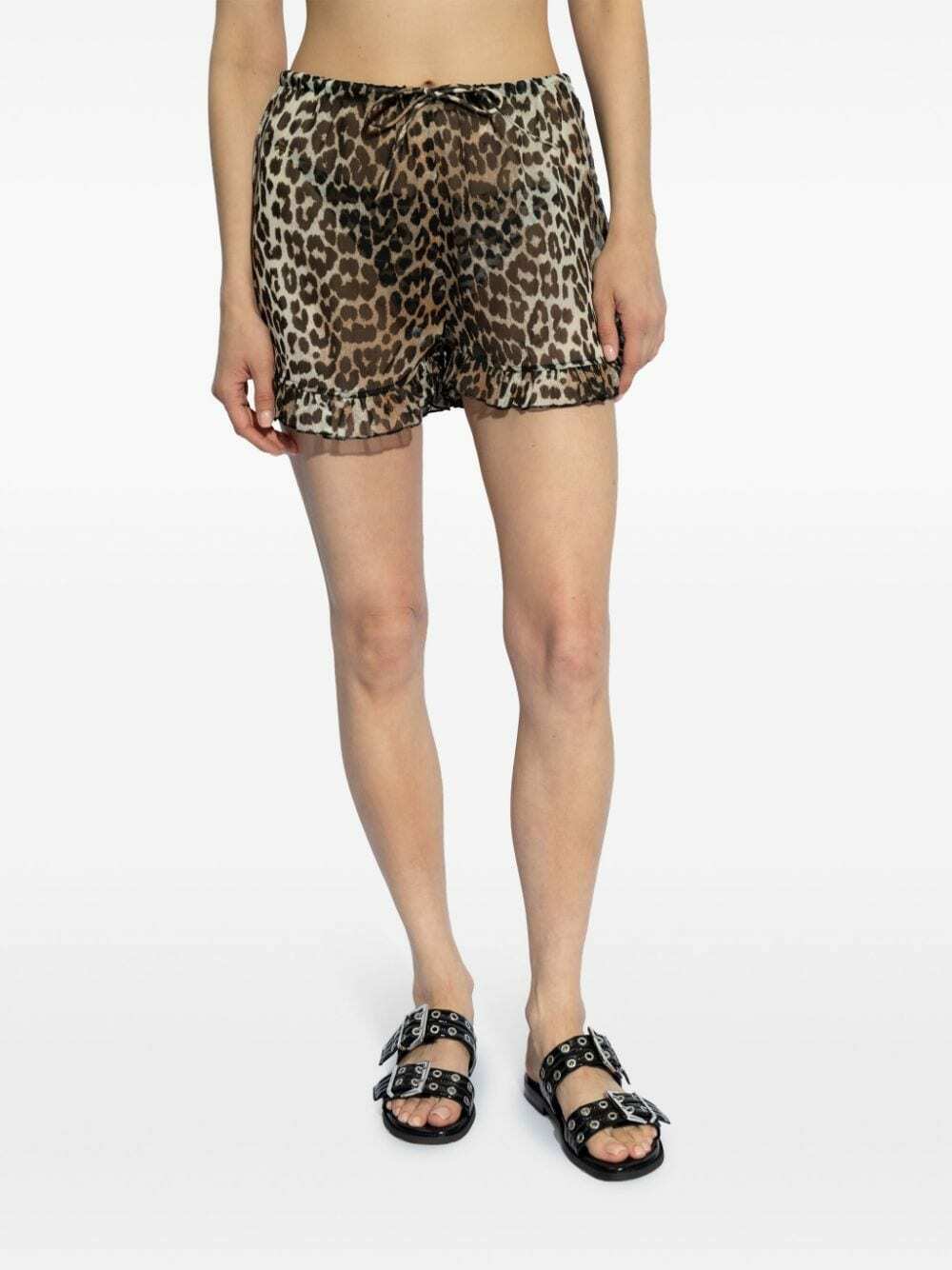 GANNI - Leopard Print Shorts GANNI