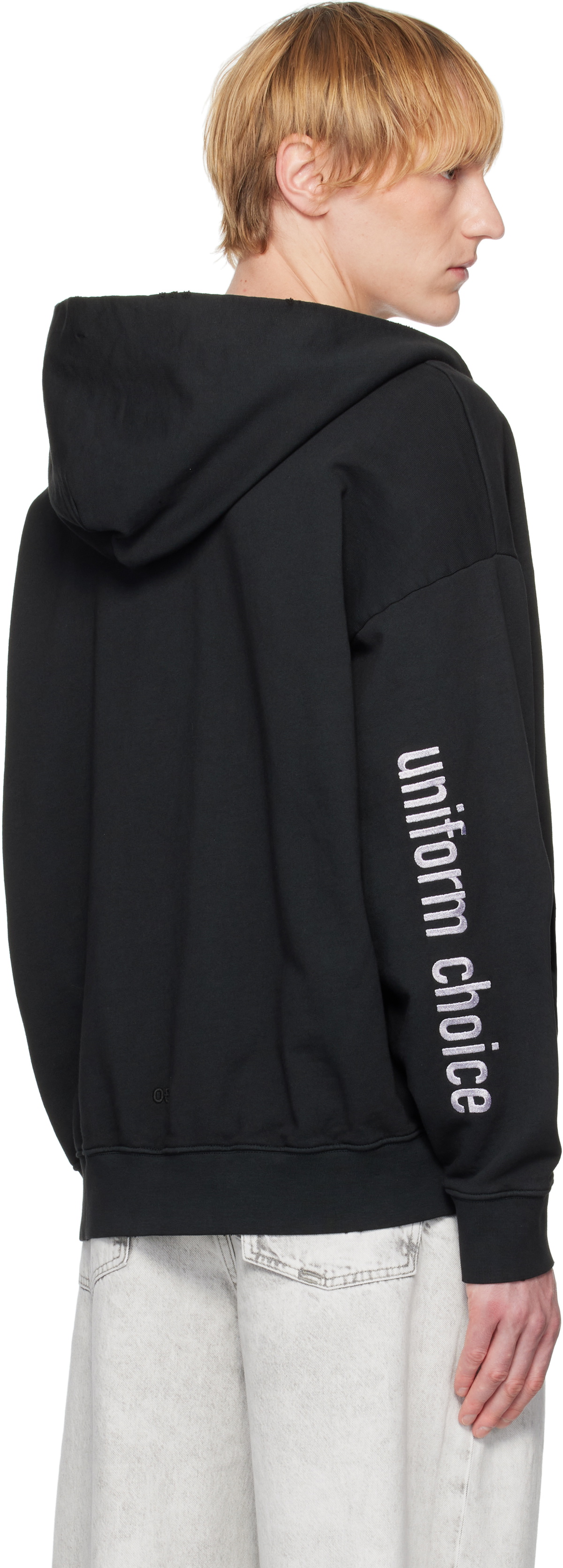 032c Black Routine Zip Hoodie 032c