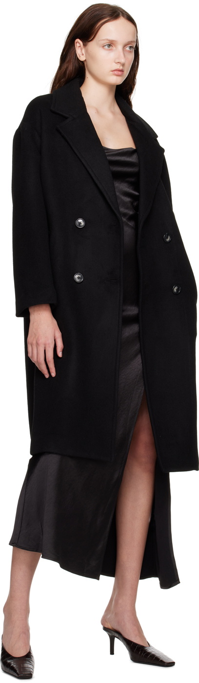 THIRD FORM Black Double-Breasted Coat THIRD FORM